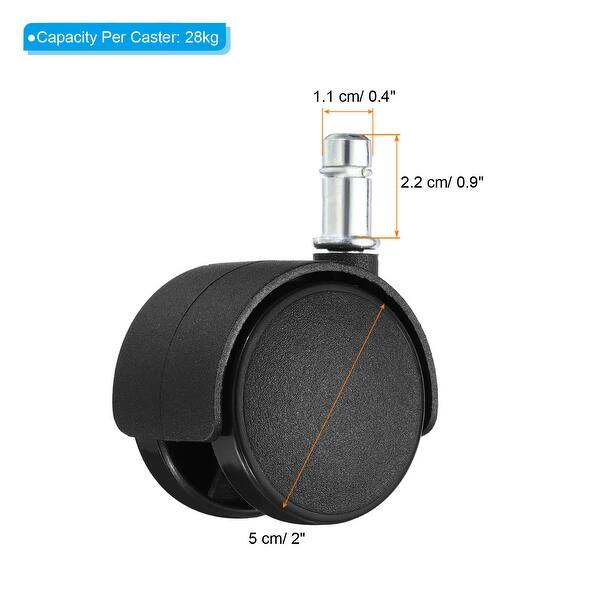 10Pcs Swivel Casters 360 Degree Universal Circlip Swivel Stem Wheel ...