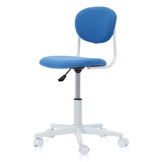 HomyLin Plastic Adjustable Rolling Kids Study Desk Chair Armless - On ...