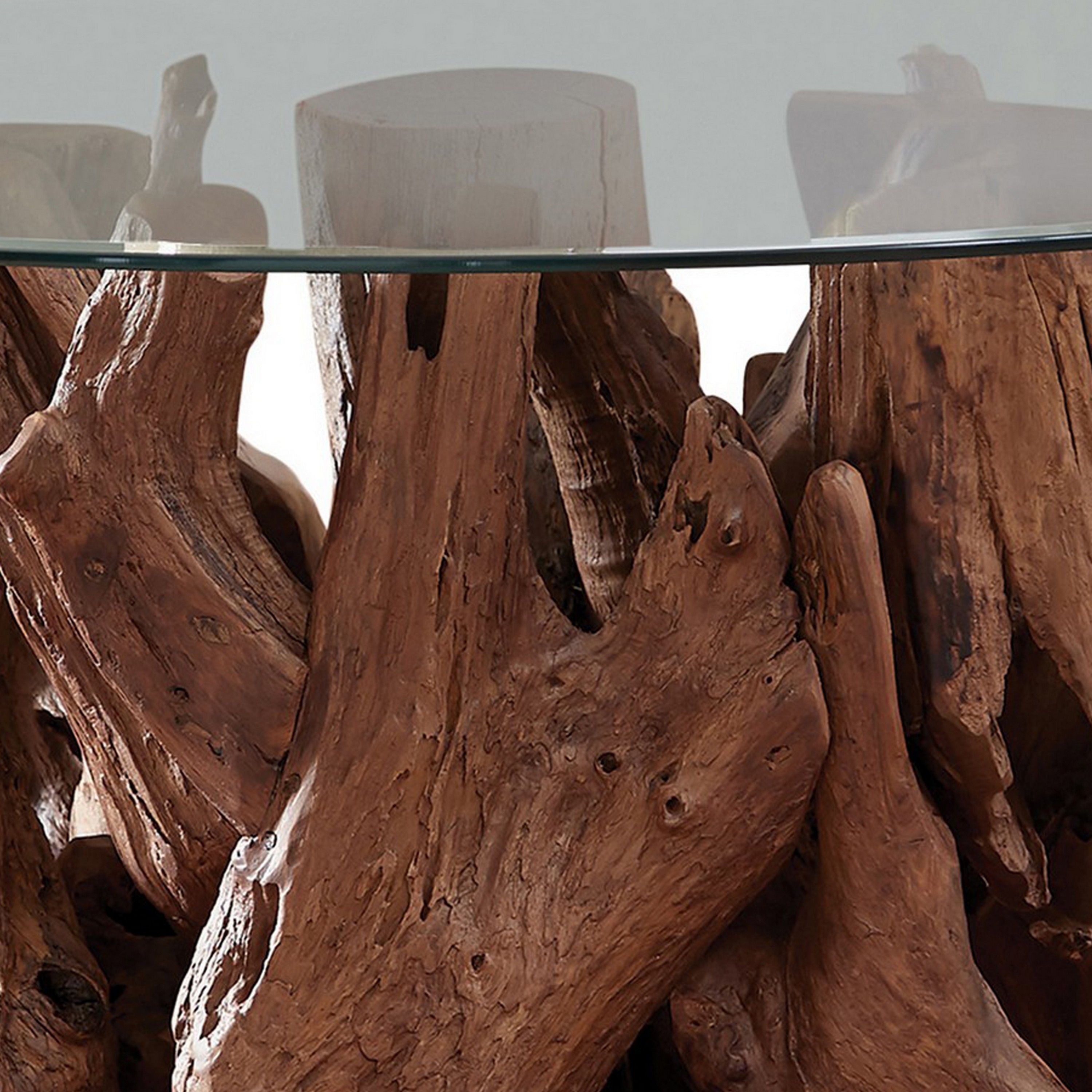 tree trunk dining tables