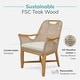 Cambridge Casual Sydney 5-piece Teak Patio Wicker Dining Set - Bed Bath ...