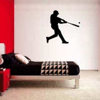 Baseball Player Decal Wall Vinyl Decor Sticker Sports Art 23" x 23 ...