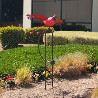 Alpine Corporation NCY408 Metal Rocking Cardinal Stake, Stylish Decor ...