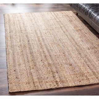 Natural Jute Hand-Woven Braided Area Rug - 8' x 10' Feet - Bed Bath ...