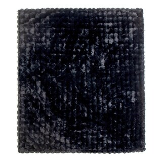 Generic Black Cascade Ultra Fine Faux Fur - Bed Bath & Beyond - 39745291