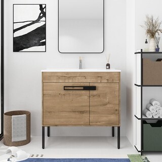 ARTCHIRLY 24/30/36 Inch Bathroom Vanity with Sink, Floating Bathroom ...