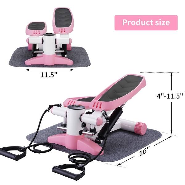 ZENOVA Mini Stair Stepper, Steppers for Exercise with Resistance Bands ...