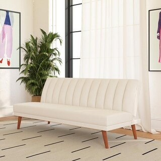 Brittany Armless Futon, Sofa Lounger and Sleeper with Hideaway Support ...