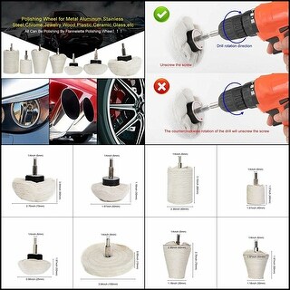 Buffing Wheel For Drill Polishing Wheel With 1/4 Handle For Manifold ...