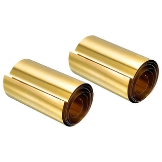 Brass Sheet Roll, 2Pcs Brass Foil Roll Brass Strip Gold for Crafts ...