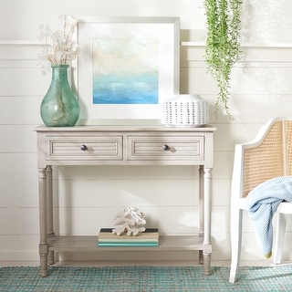 SAFAVIEH Athena 2-Drawer Console Table - 35.5" W x 13" L x 29.5" H - 35 ...