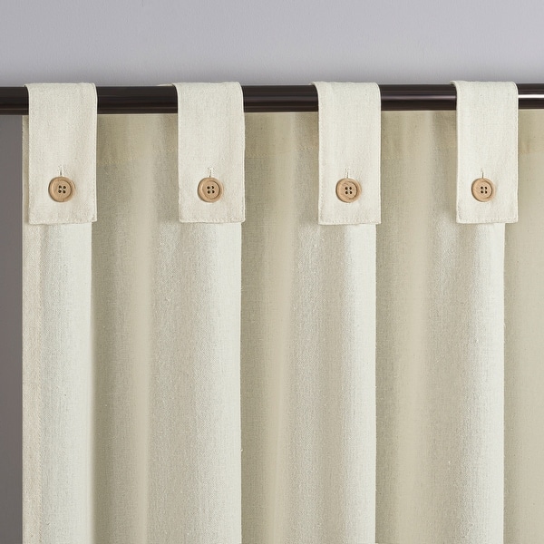 Archaeo Boulder Cotton Blend Button Semi-Sheer Tab Top Curtain Panel ...