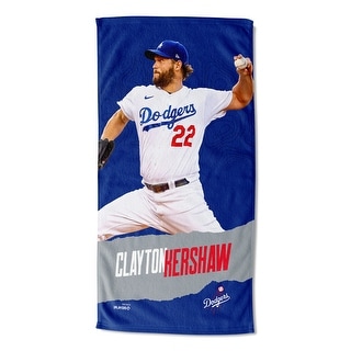 MLB Player Los Angeles Dodgers Clayton Kershaw Printed Beach Towel ...