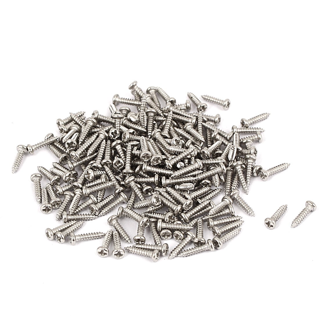 M1.4x5mm Thread Nickel Plated Phillips Head Self Tapping Screws 200pcs - Silver Tone - Bed Bath ...