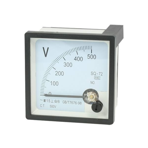 AC 0-500V Fine Tuning Square Plastic Case Analog Voltage Meter ...