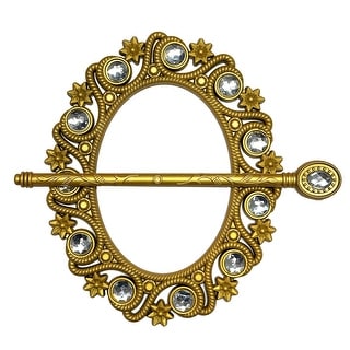 Oval Scroll with Jewels Decorative One Pair Window Curtain Tieback ...