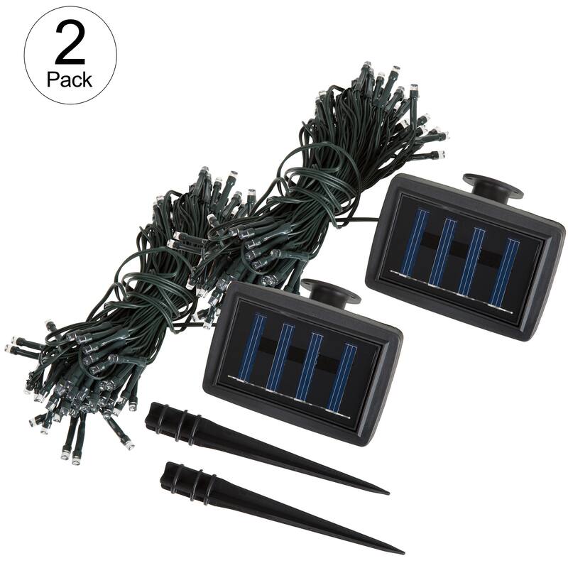 Pure Garden Solar Outdoor String Lights - White - Overstock - 12084731