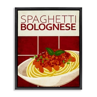 Stupell Spaghetti Classic Kitchen Framed Floater Canvas Wall Art Design ...
