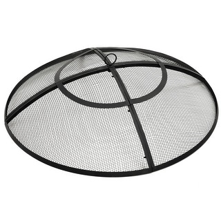 Sunnydaze Round Outdoor Fire Pit Spark Screen - 40" Diameter - Bed Bath ...