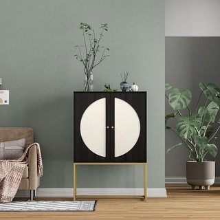 Semicircle design 2-door High Storage Cabinet with adjustable shelf ...