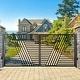 ALEKO Modern Yard Garden Sofia Style Dual Swing Steel Driveway Gate 12 ...