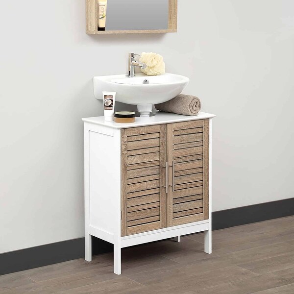 Stockholm Vanity Under Sink Cabinet Double Vented Doors 24 L x 11.8 D x 27.9 H Bed Bath Beyond 17000809