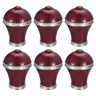 6Pcs Plastic Curtain Rod Finials Drapery Rail Head Fits Dia 25-28mm ...