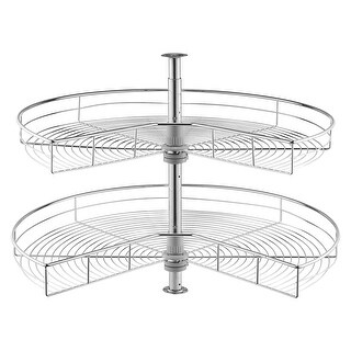 UIMOSO Kidney Shaped Chrome Corner Organizer, 360° Rotatble Kitchen ...