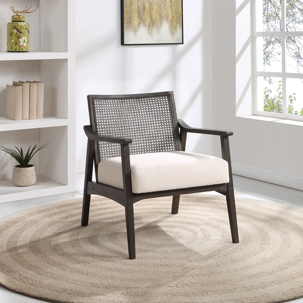 Giampiero Transitional Faux Leather Arm Chair with Nailhead Trim and ...