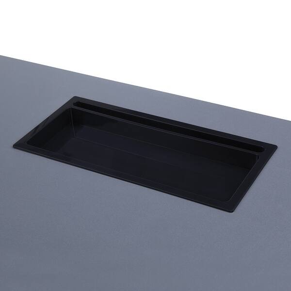 Checkpoint Battlestation L shaped Gaming Desk with RGB LED Lights - Bed ...