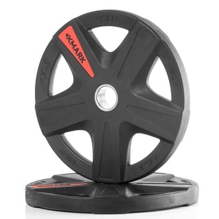 XMark TEXAS STAR 45 lb Pair of Select Rubber Coated Olympic Weights XM ...
