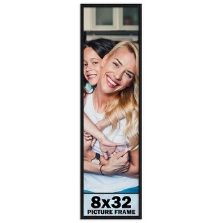 8x32 Frame Black Picture Frame - Complete Modern Photo Frame Includes ...