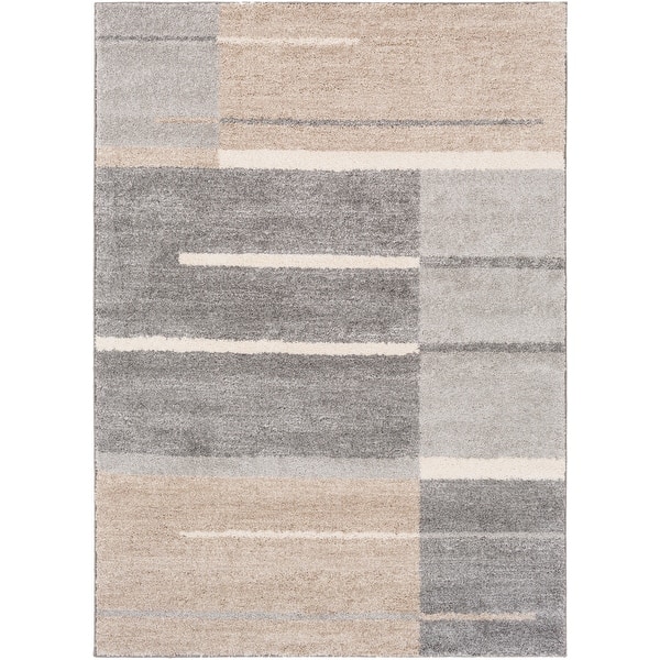 Livabliss Gladys Geometric Grey/ Beige Area Rug - 2' x 3' - On Sale ...