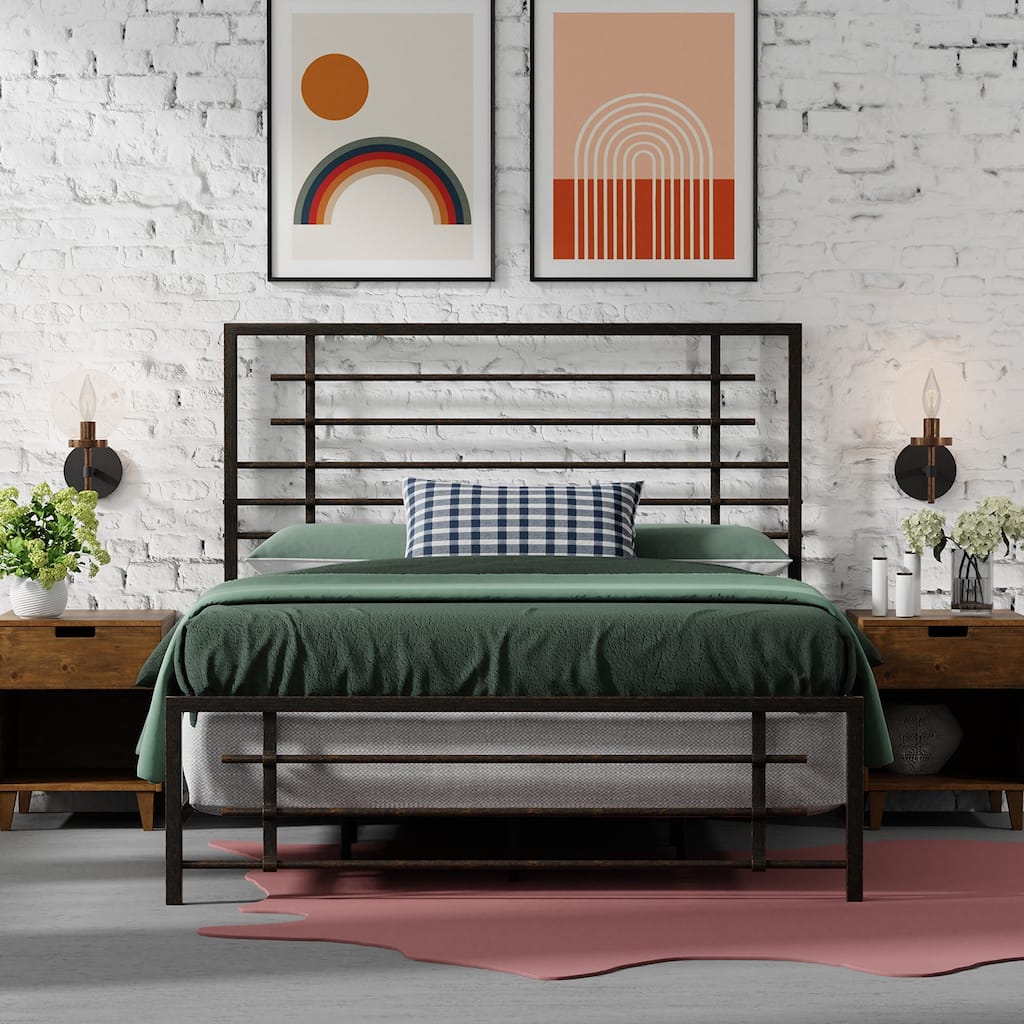 Kotter Home Industrial Modern Metal / Iron Bed - Overstock - 28068686