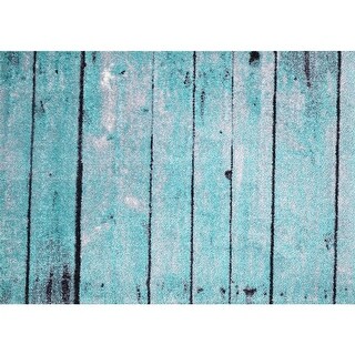 Rustic Teal and Gray Barn FloorWashable Floor Mat - Bed Bath & Beyond ...