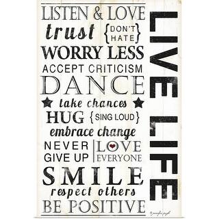 "Live Life" Poster Print - Multi - Bed Bath & Beyond - 16888915