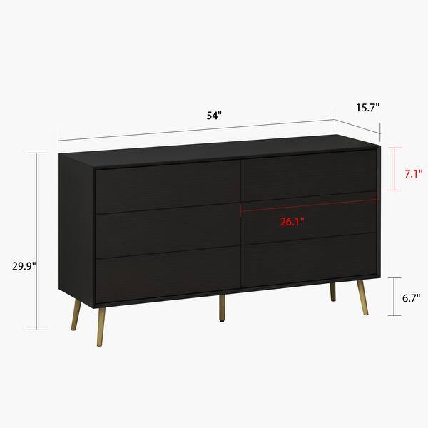 Freestanding Press-type pop-up drawers Space-saving 6-Drawer Double ...