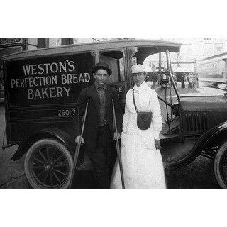 Weston's Perfection Bread Bakery Truck Black and White Gallery Wrapped ...