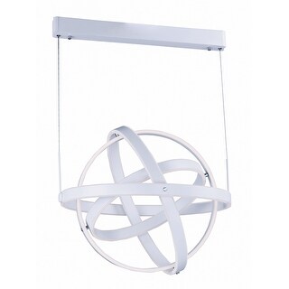 Modern Contemporary LED Pendant Gyro LED Matte White - Exact Size - Bed ...