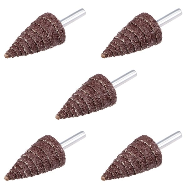 1"Cone Shape Flap Wheel Shank Mounted Tapered Cartridge Roll 80 Grits ...