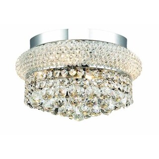 Elegant Lighting V1800F12/RC Primo 4 Light 12" Wide Flush Mount - Bed ...