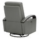 Spruce & Spring Regan Leather Power Recliner Swivel Glider Rocker with ...