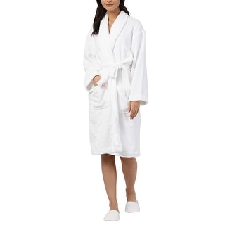 Micro Cotton 100% Cotton Spa Bath Robe & Slippers Set - Bed Bath ...