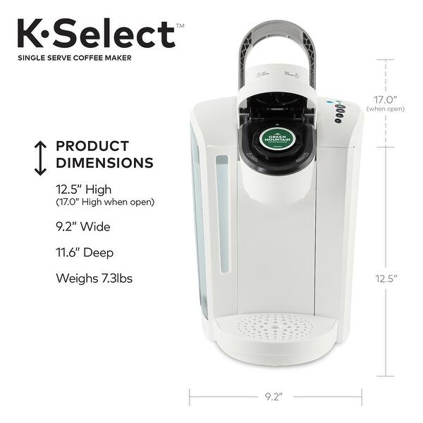 K-Select Single-Serve K-Cup Pod Coffee Maker, Matte White - Bed Bath ...