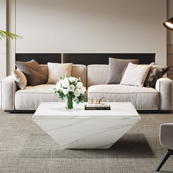 white coffee table square