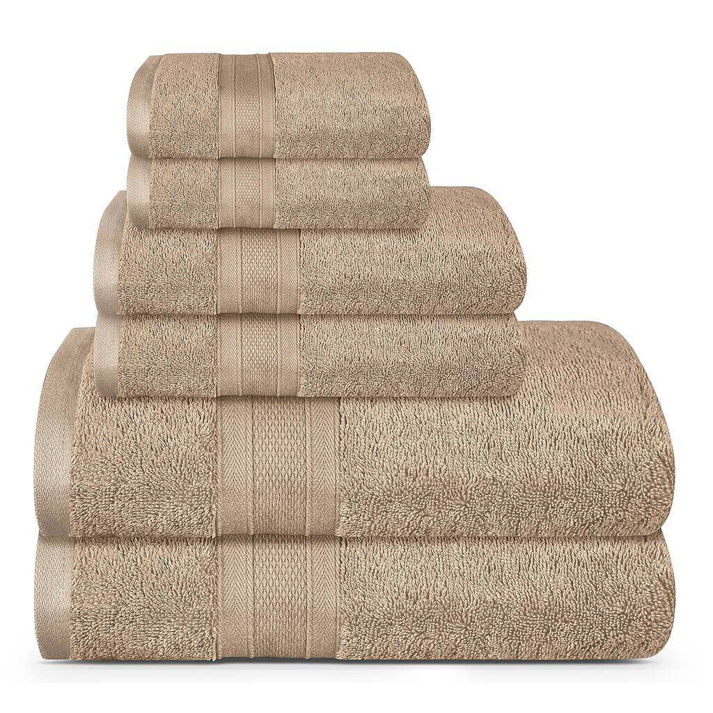 Feather Touch Pure Cotton Towel Set (500 GSM) - Overstock - 28216253