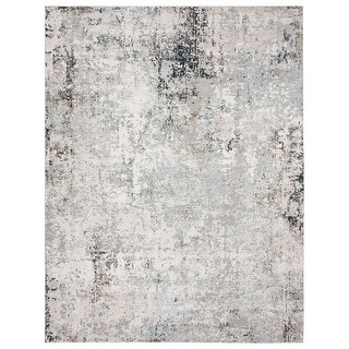 HomeRoots 9' X 12' Grey Cream And Taupe Abstract Stain Resistant Area ...
