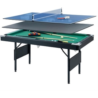 5.5 FT 3-in-1 Portable Pool Table,Stable Pool Table,Mini Billiard Table ...