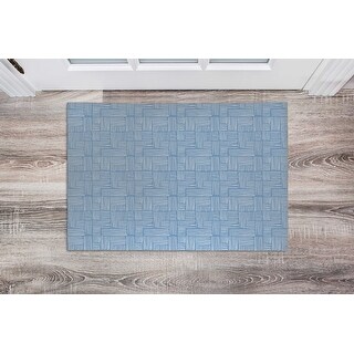RAILS BLUE Indoor Door Mat By Kavka Designs - Bed Bath & Beyond - 31888731