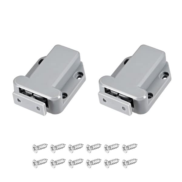 Push Open Latch Rebound Self-Locking Door Touch Catch Lock Gray 2pcs ...
