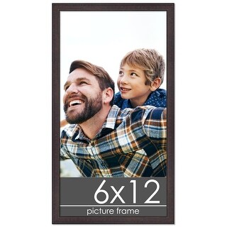 6x12 Distressed/Aged Mahogany Complete Wood Picture Frame with UV ...